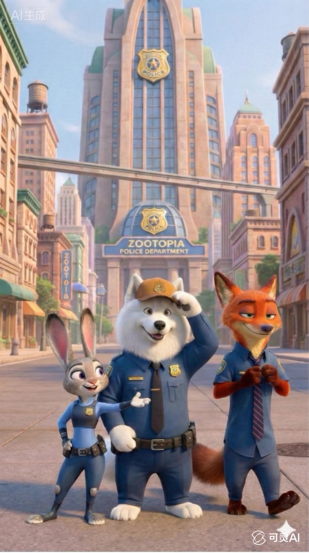 他们整理好衣服合影拍照小火车慢慢驶出 | AI Video